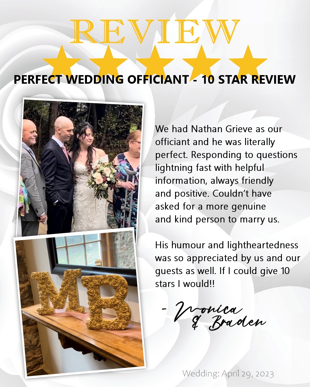 Nathan Grieve Wedding Officiant