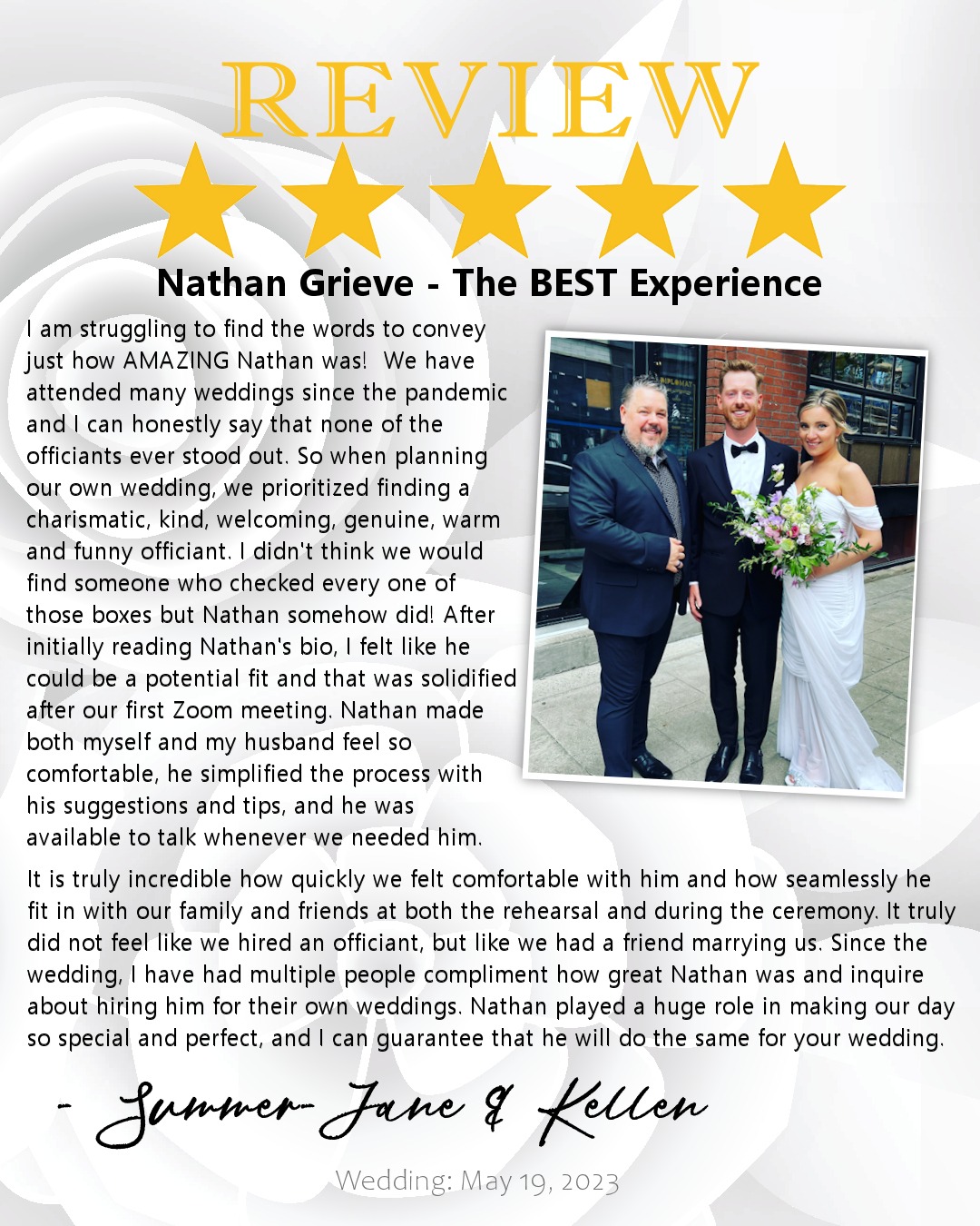 Nathan Grieve Wedding Officiant